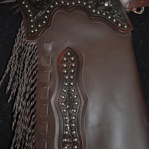 Custom Made Leather Chinks/floral/ New Chaps/r Bar K - Etsy