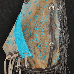 Custom Made Leather Chinks/new Chaps/ Hair on Cowhide/acid Wash ...