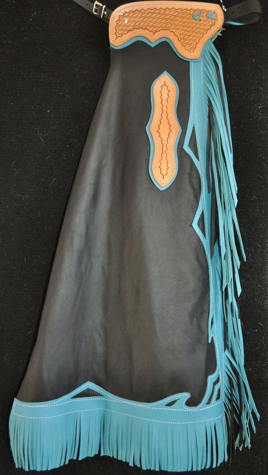 Custom Made Kid's Bronc/bull Riding Chaps/ New/ Custom Leather/ Rodeo ...