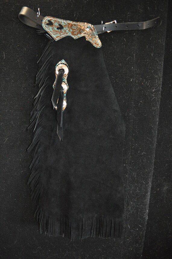 Custom Made Leather Kid's Rodeo Chaps /new/ Turquoise/r - Etsy