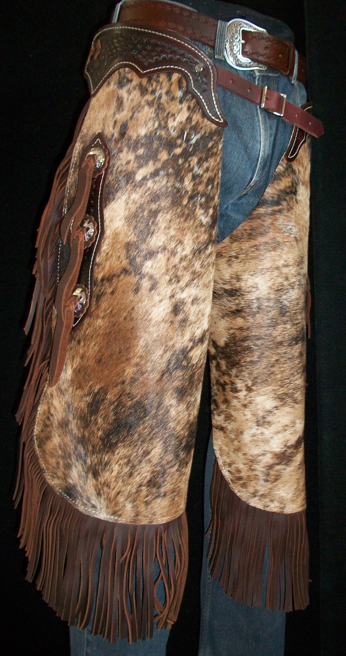 Custom Made Leather Chinks/new Chaps/ Exotic Hair on Hide/r - Etsy