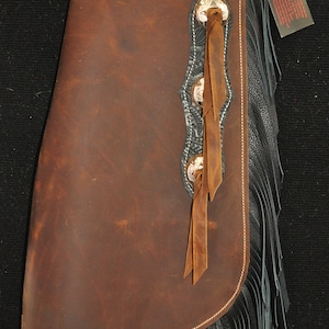 Custom Made Leather Chinks/new Chaps/distressed/r Bar K - Etsy
