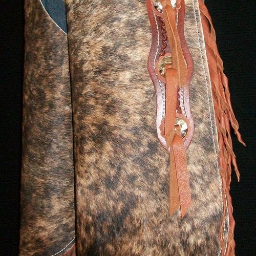 Custom Made Leather Chinks/new Chaps/ Exotic Hair on Hide/r - Etsy