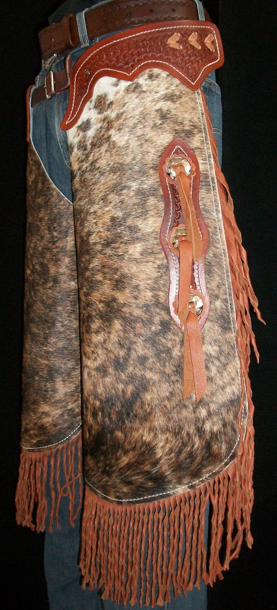 Custom Made Leather Chinks/new Chaps/ Exotic Hair on Hide/r - Etsy