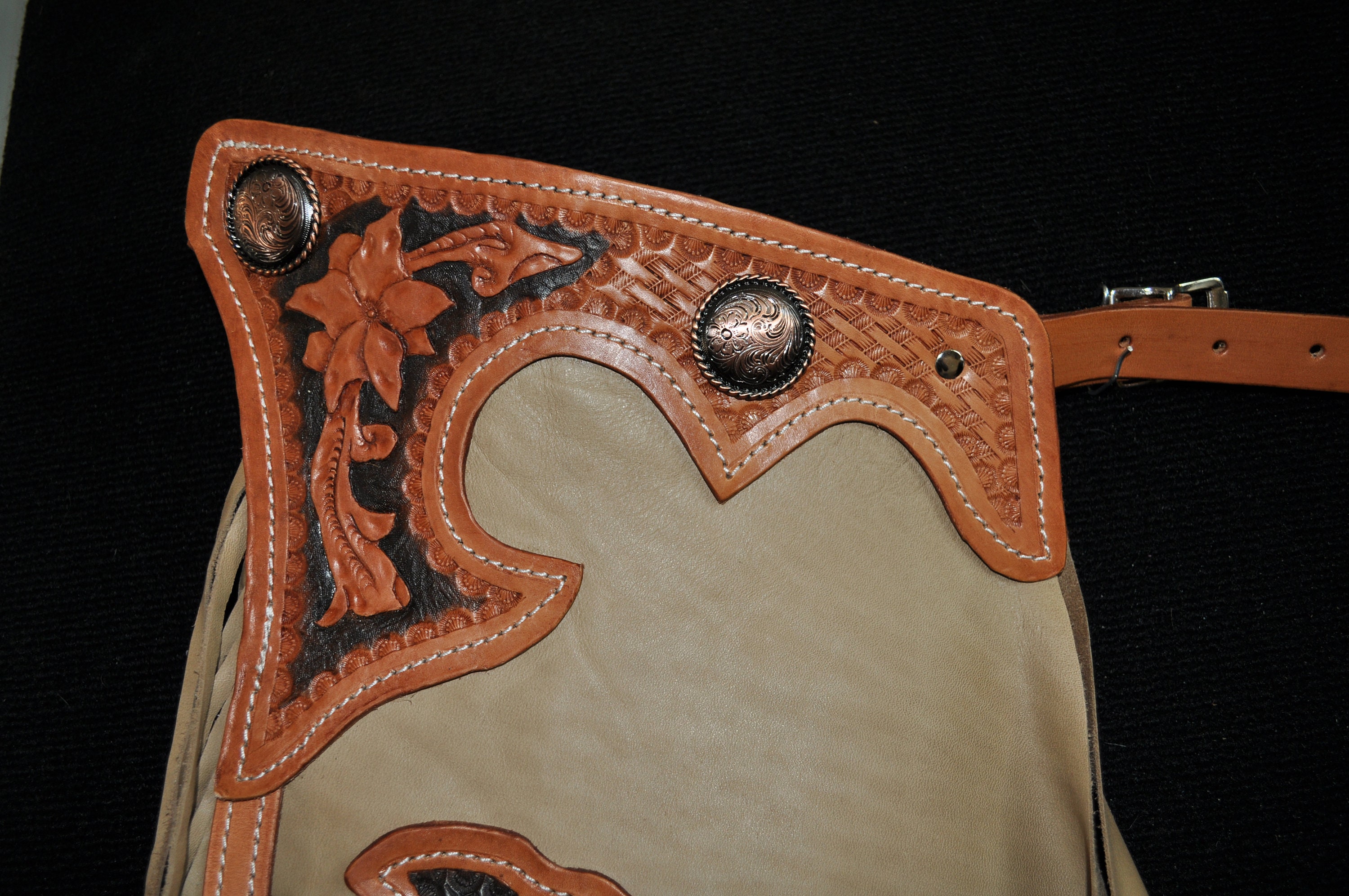 Custom Made Buckskin Leather Shotgun Chaps/ New/R Bar K | Etsy