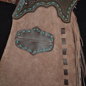 Custom Made Leather Chinks/new Chaps/rough Out/r Bar K - Etsy
