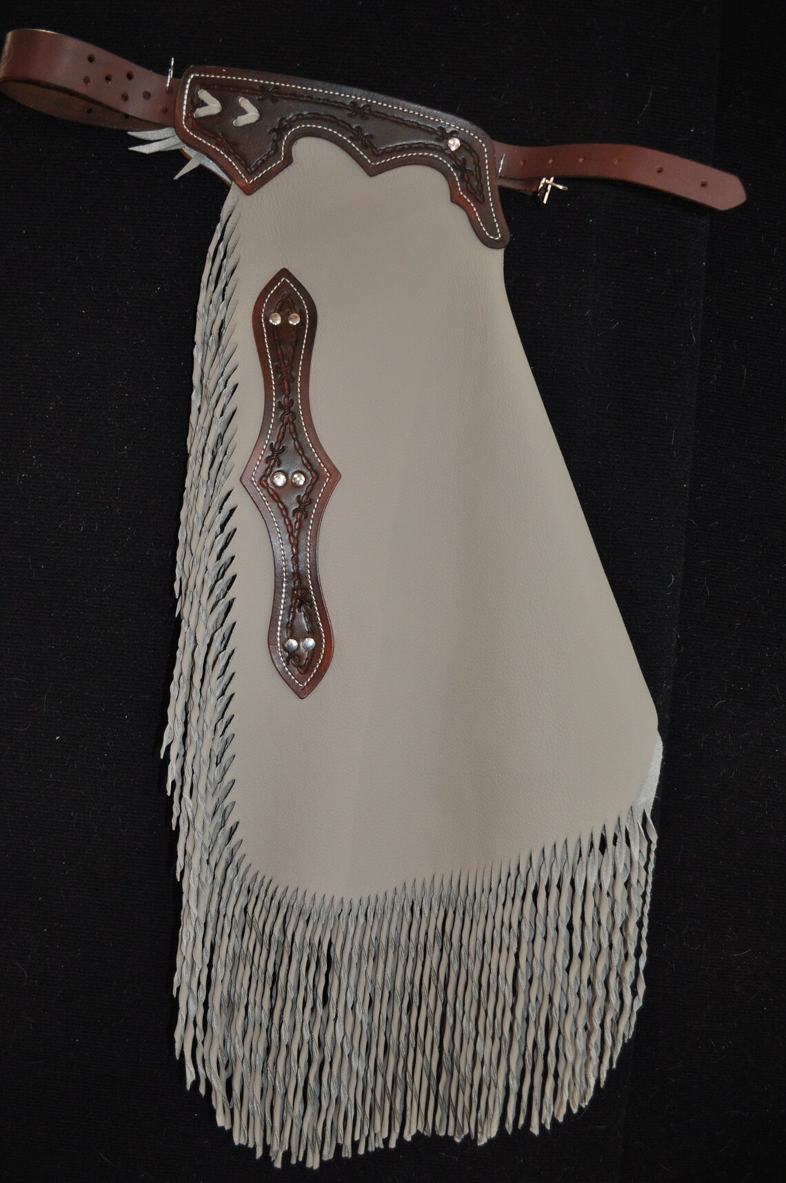 Custom Made Leather Chinks/new Chaps/distressed/r Bar K - Etsy