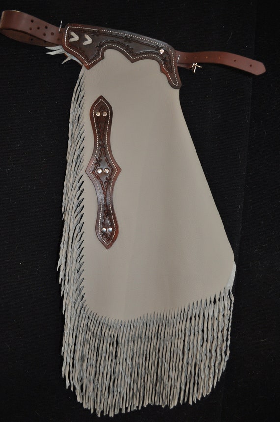 Custom Made Leather Chinks/new Chaps/distressed/r Bar K - Etsy