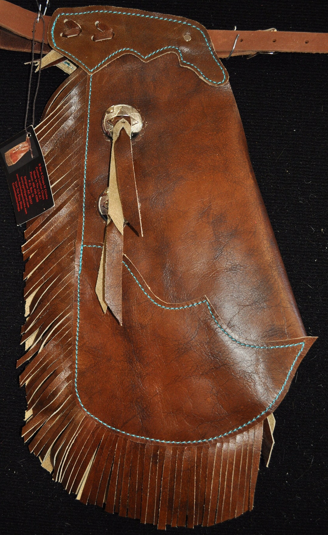 In Stock Now! Size 3/4 Custom Made Leather Kids Chinks/distressed Brown ...