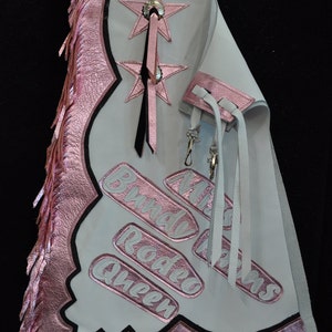 Custom Made Rodeo Royalty Chaps/ New/ Custom Leather/ Pink Rodeo Chaps ...