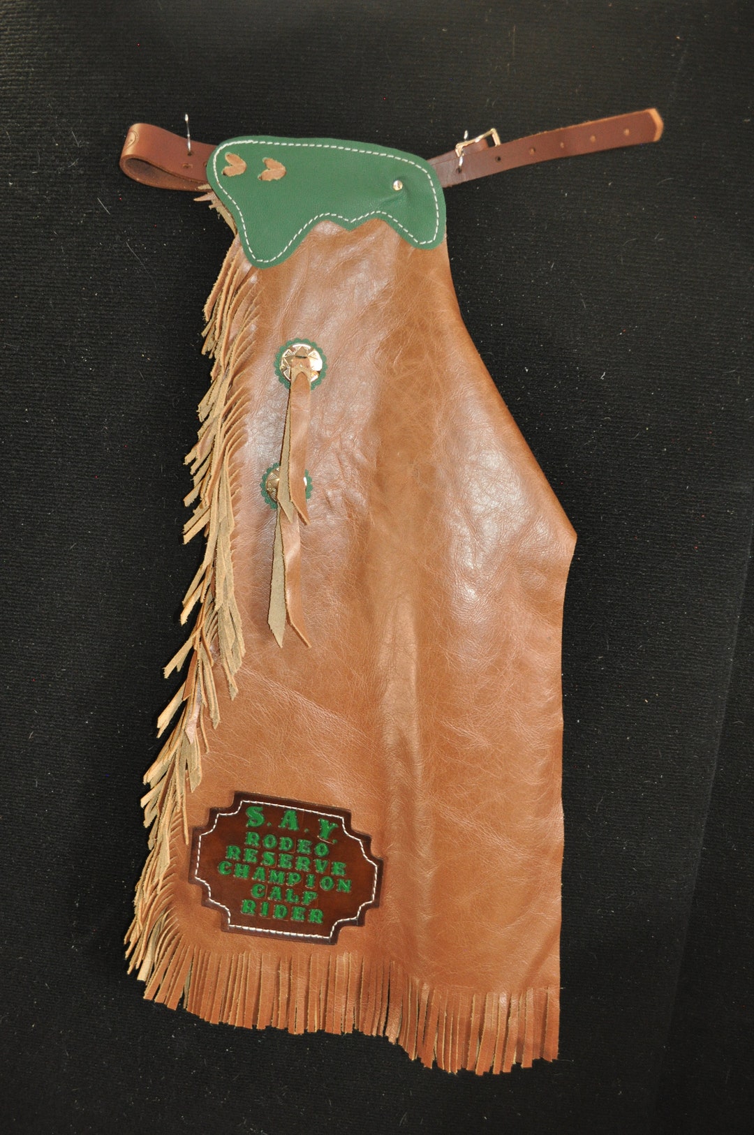 Custom Made Kid's Rodeo Award Chaps/ New/ Custom Leather/ Rodeo Chaps/r ...