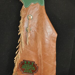 Custom Made Kid's Rodeo Award Chaps/ New/ Custom Leather/ Rodeo Chaps/r ...