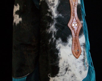 Custom Made Leather Shotgun Chaps/turquoise/new/r Bar K - Etsy