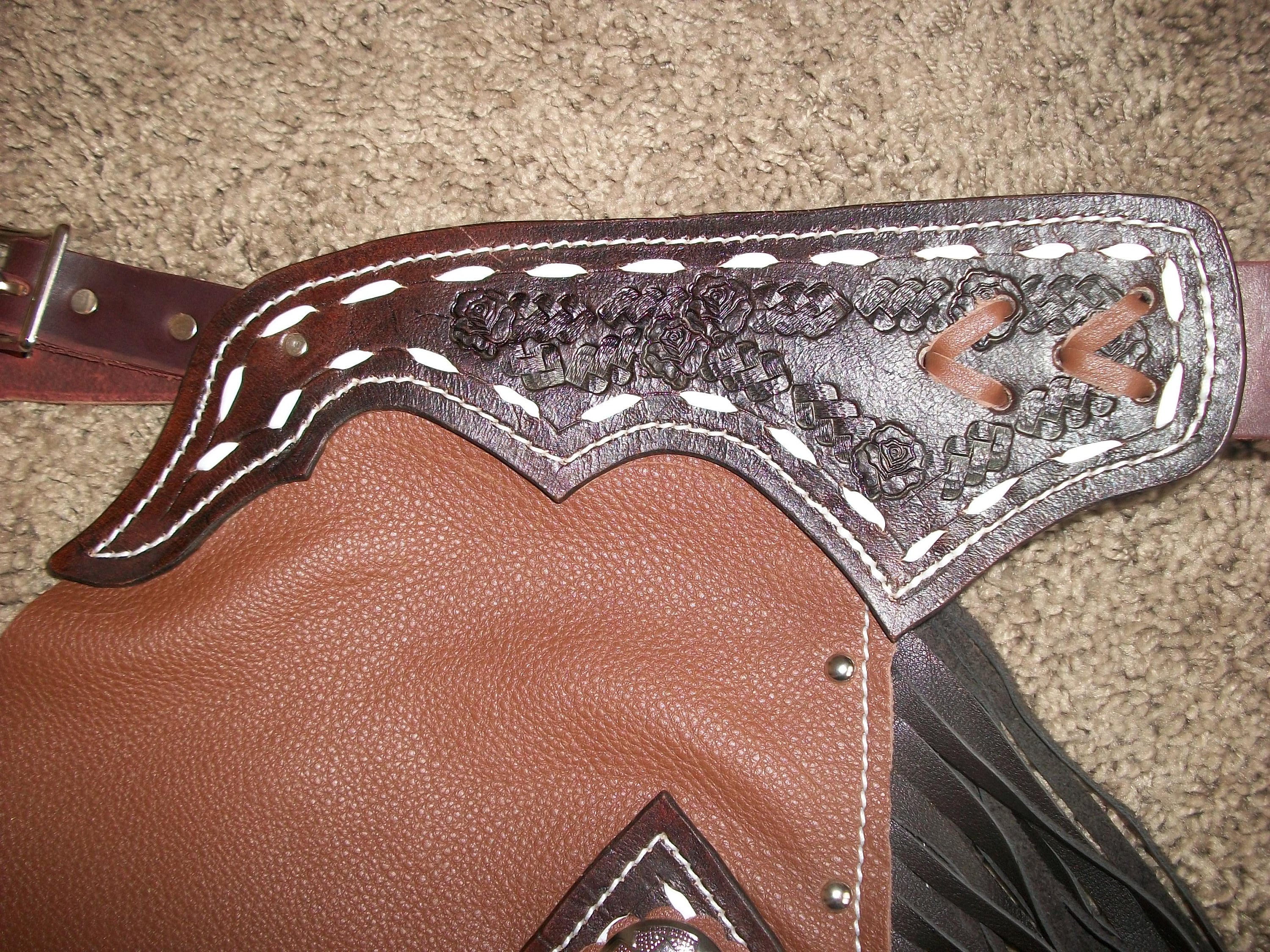 Custom Made Leather Show Chinks/New Chaps/ Buck | Etsy