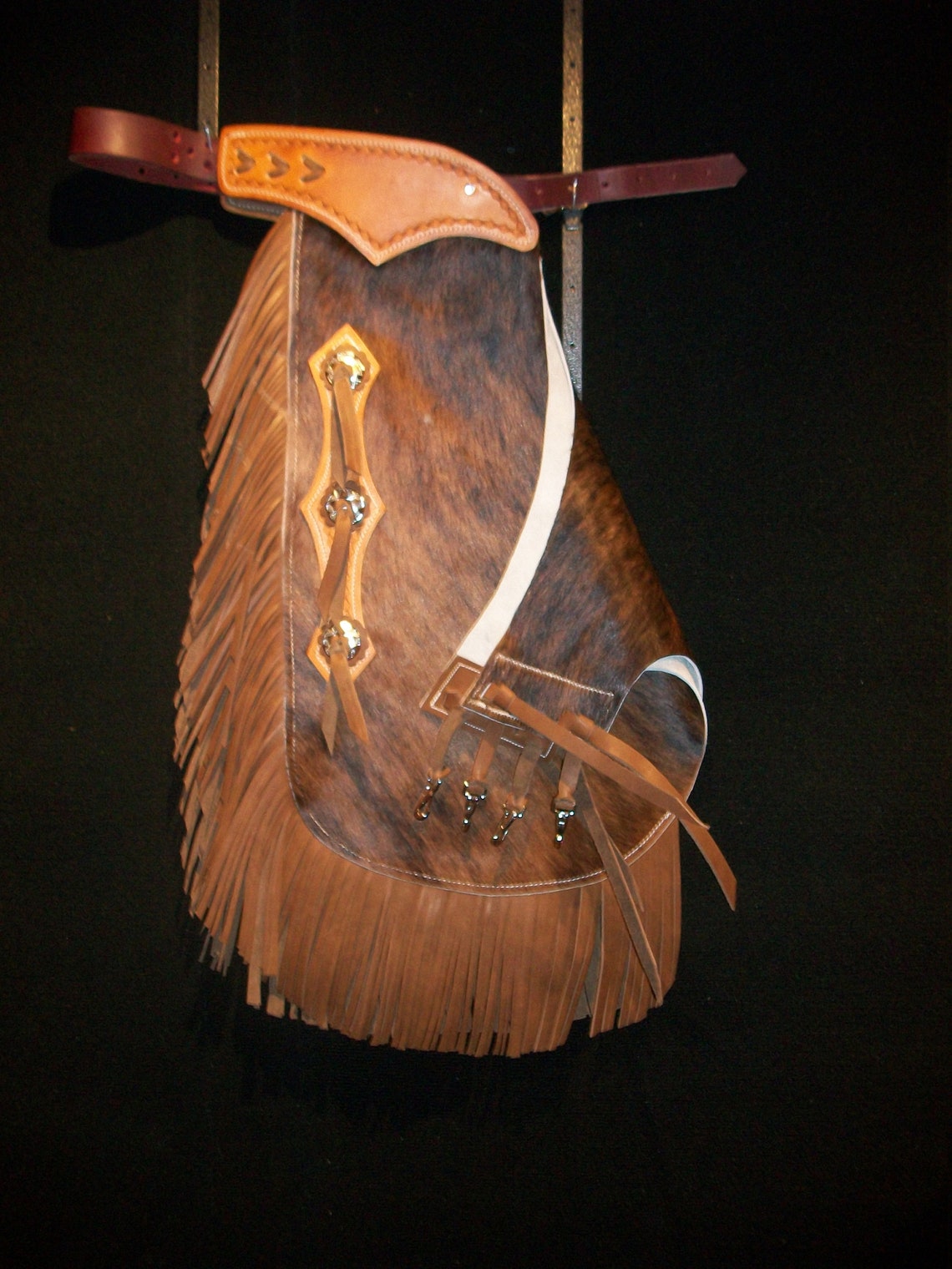 Custom Made Leather Chinks/new Chaps/ Brindle Hair on Hide/r - Etsy