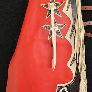 Custom Made Bronc Riders Chaps/ New/ Custom Leather/ Rodeo Chaps/r Bar ...