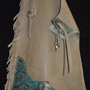 Custom Made Leather Kid's Rodeo Chaps /new/ Turquoise/r Bar K - Etsy