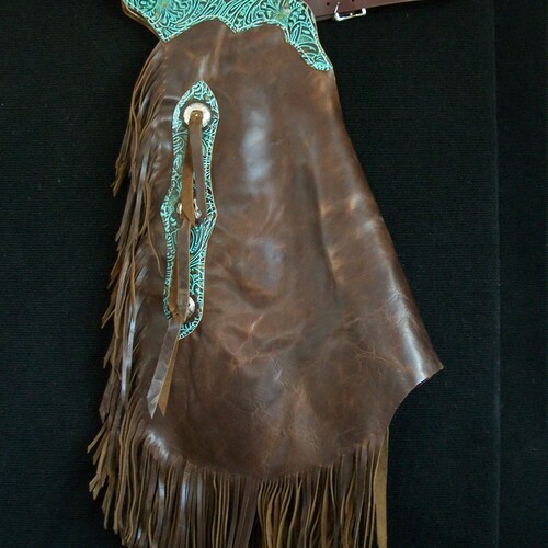 Custom Made Leather Chinks/new Chaps/ Turquoise/floral/r Bar K - Etsy