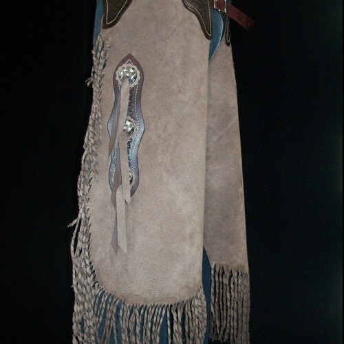 Custom Made Leather Chinks/new Chaps/rough Out/r Bar K - Etsy