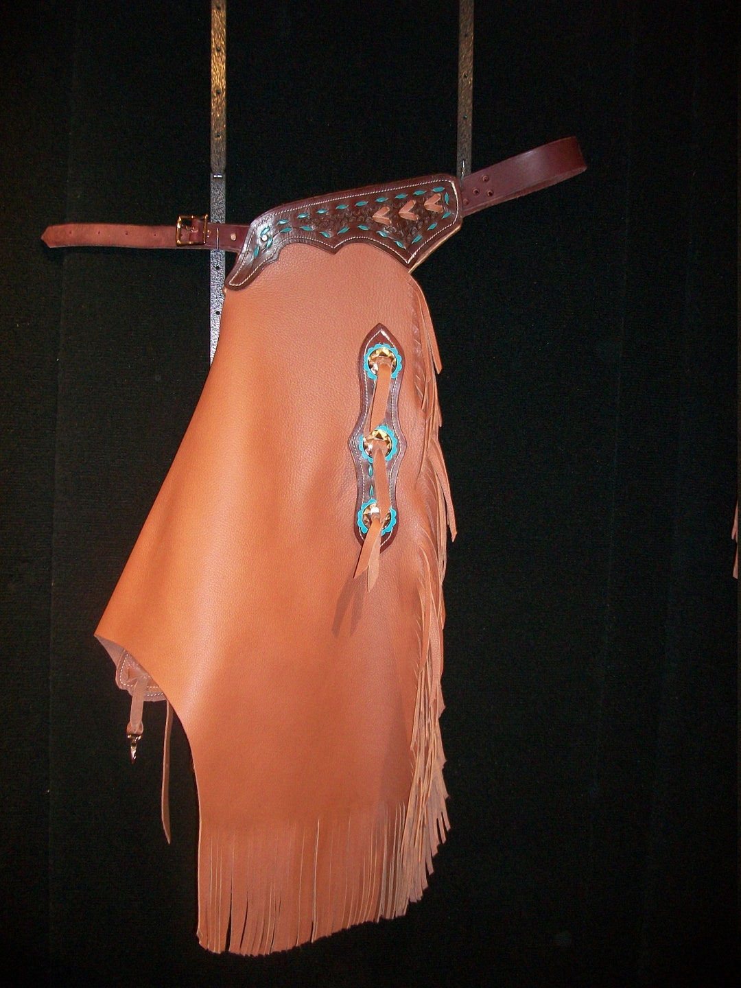 Custom Made Leather Chinks/new Chaps/ Buck Stitched/ - Etsy