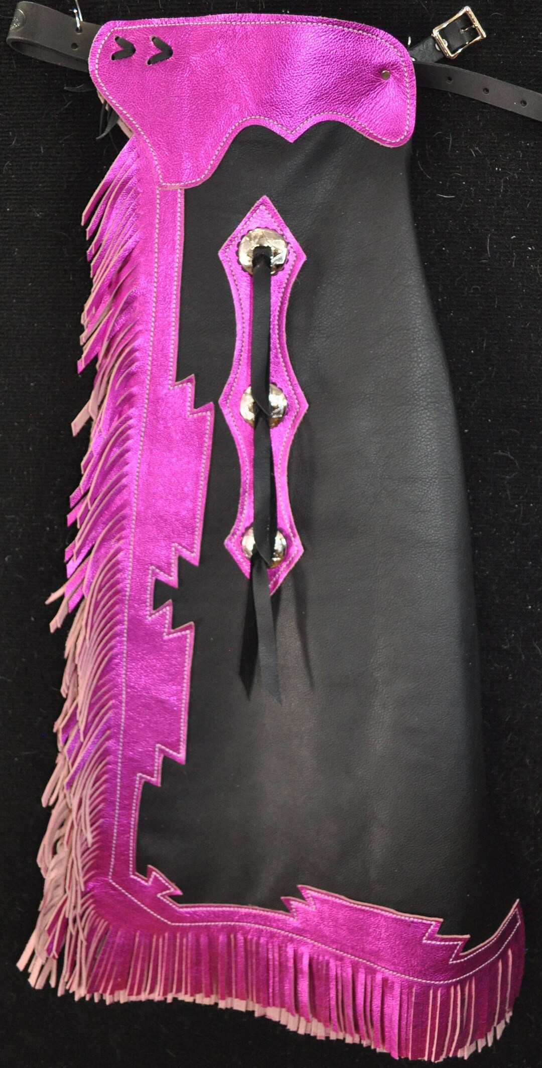 Custom Made Kid's Bronc/bull Riding Chaps/ New/ Custom Leather/ Rodeo ...