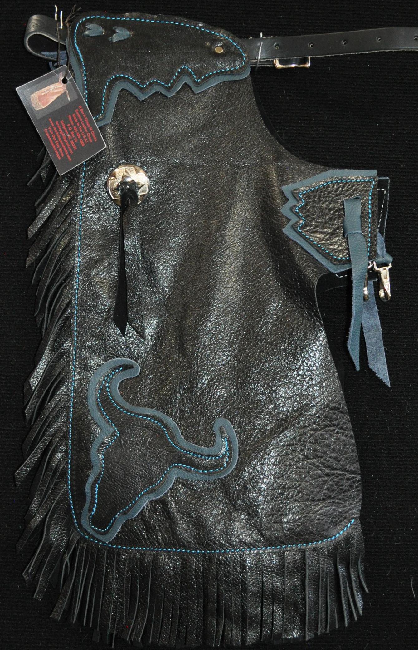 In Stock Now! Size 3/4t/custom Made Leather Kids Chaps/bull Skull Kids ...