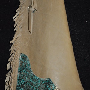 Custom Made Leather Kid's Rodeo Chaps /new/ Turquoise/r Bar K - Etsy