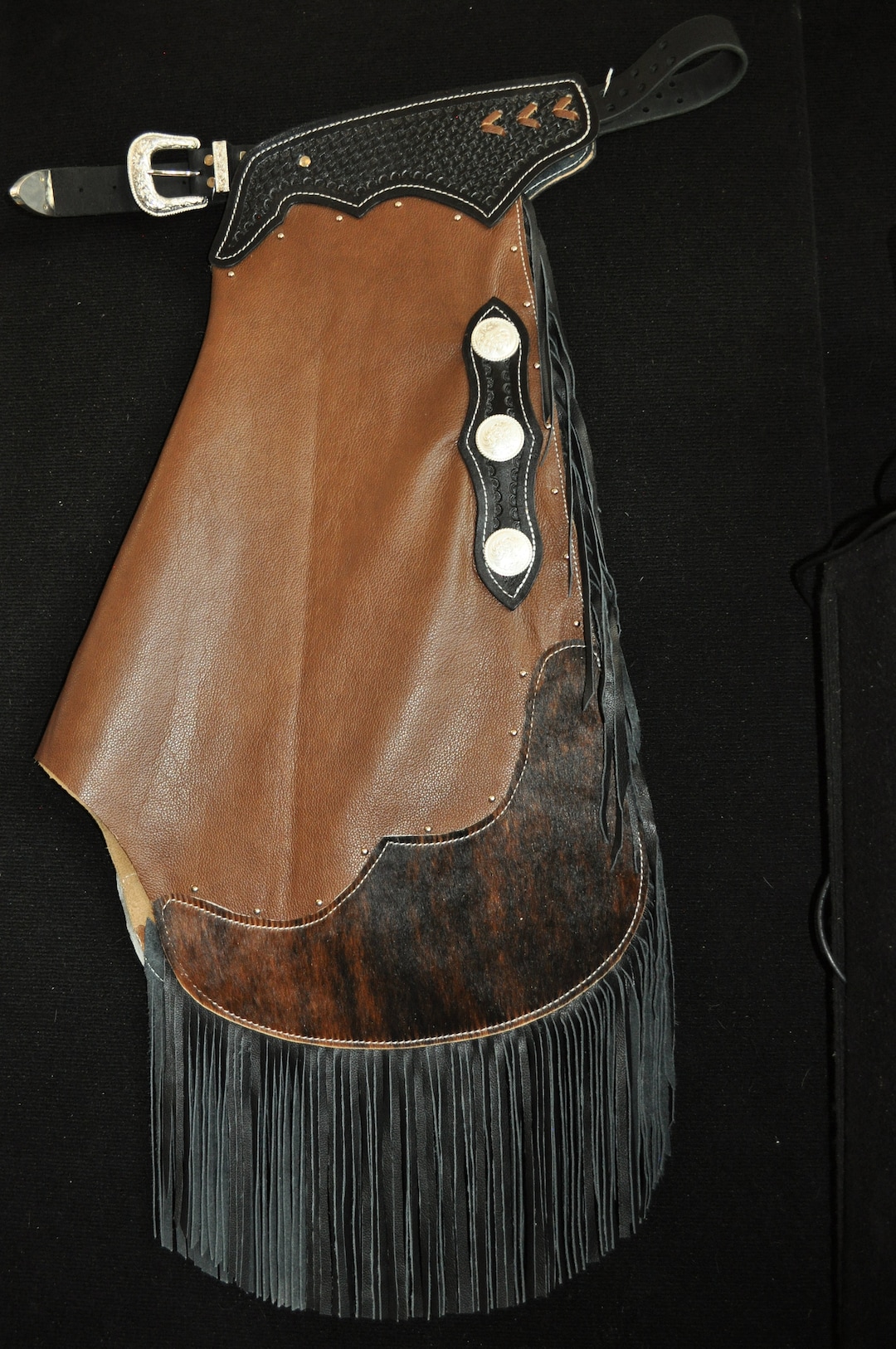 Custom Made Leather Chinks/new Chaps/studs/r Bar K - Etsy