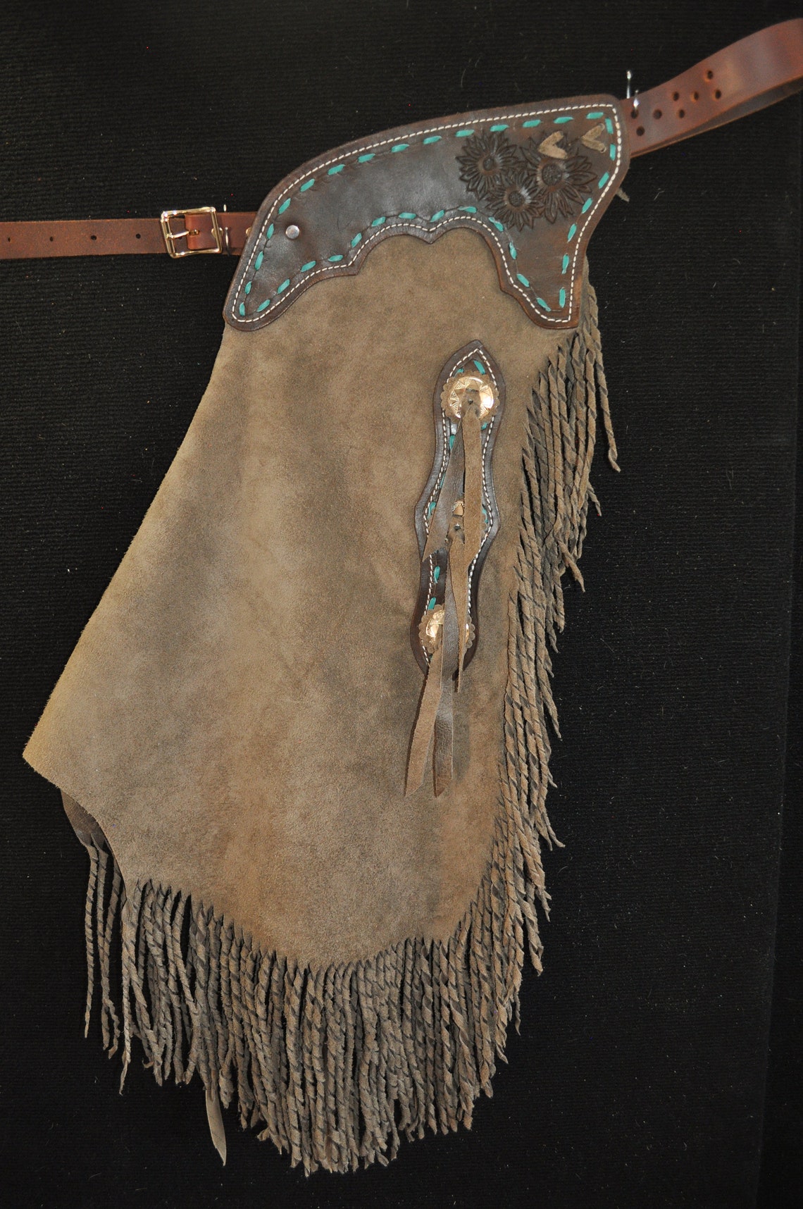 Custom Made Leather Chinks/new Chaps/rough Out/r Bar K - Etsy