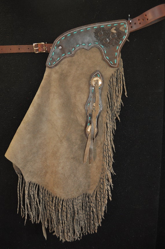 Custom Made Leather Chinks/new Chaps/rough Out/r Bar K | Etsy