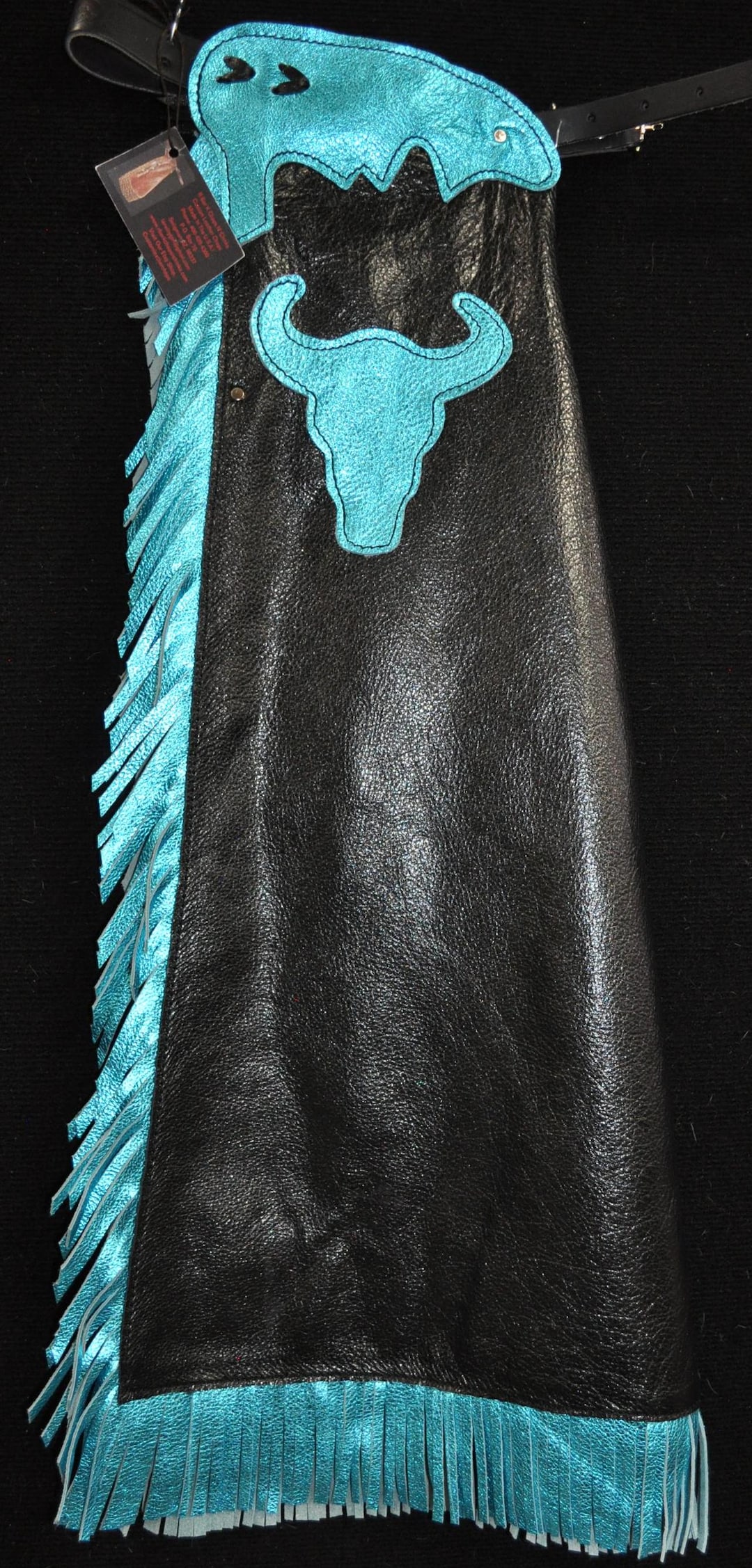 In Stock Now! Size 2t/custom Made Leather Kids Chaps/bull Skull Kids ...