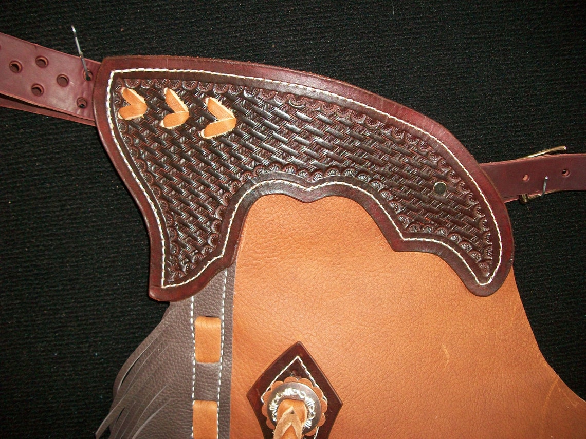 Custom Made Leather Shotgun Chaps/ New/r Bar K - Etsy