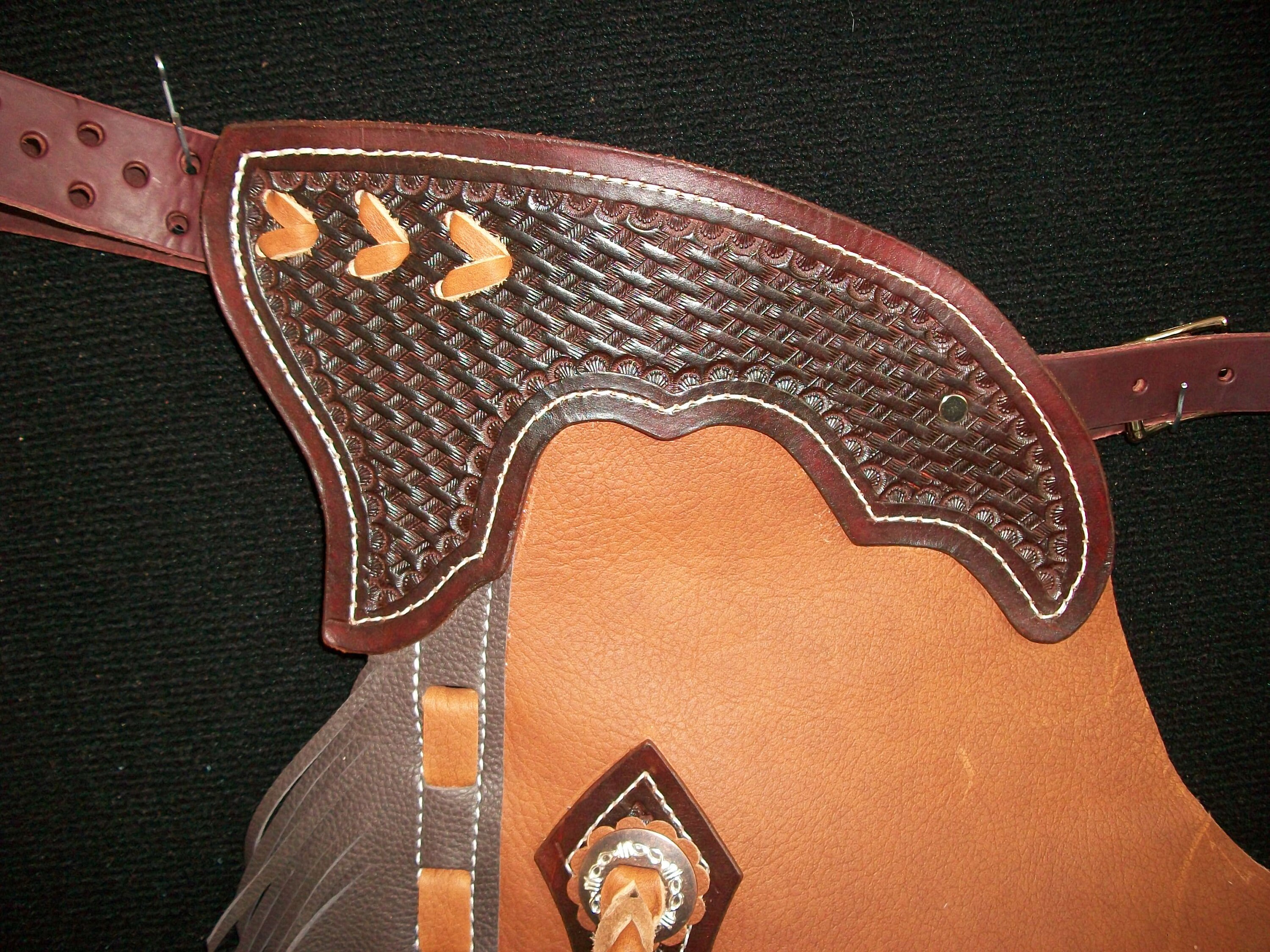 Custom Made Leather Shotgun Chaps/ New/r Bar K - Etsy