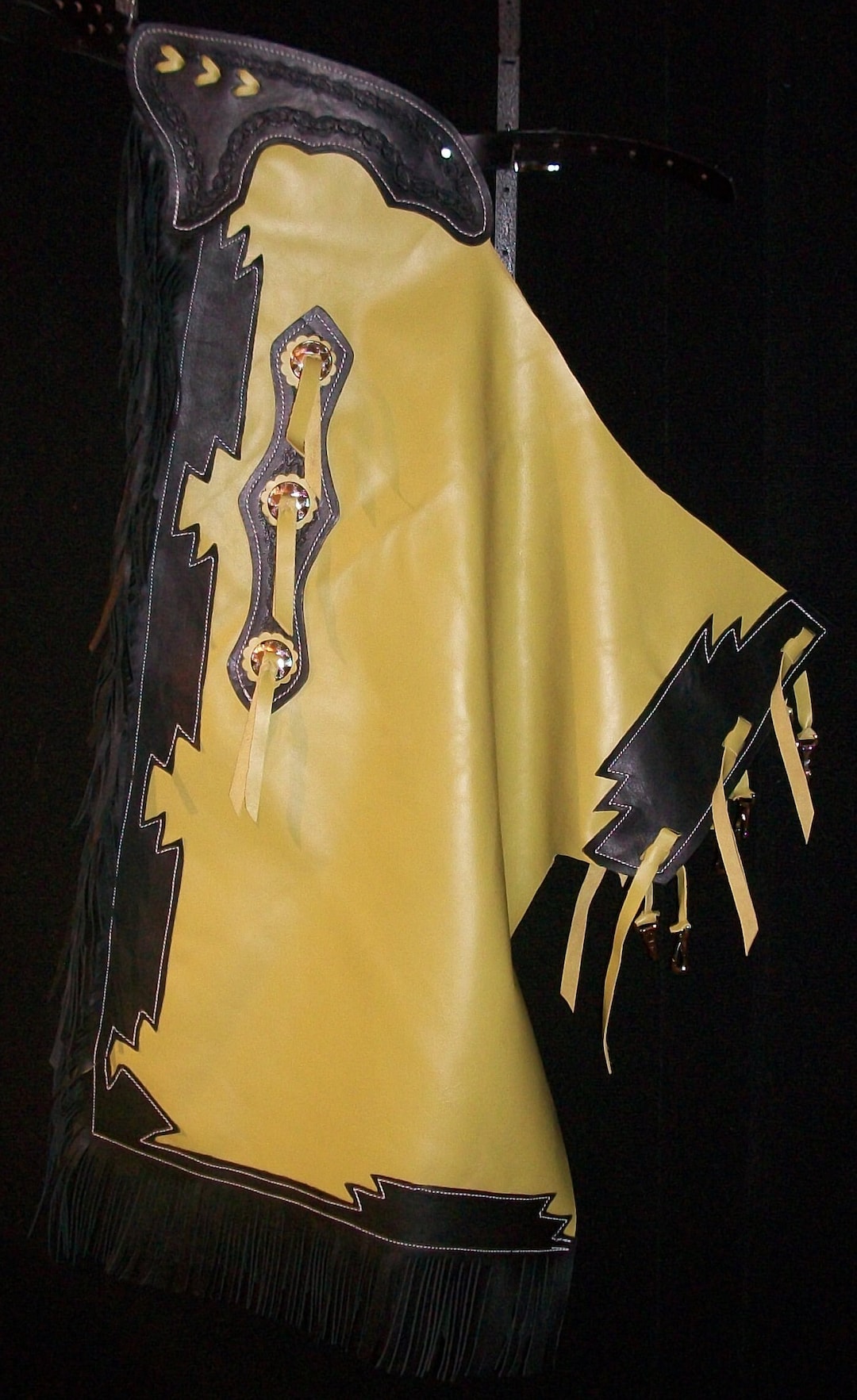 Custom Made Kid's Bronc/ Bull Rider's Chaps/ New/ Custom Leather/ Rodeo ...