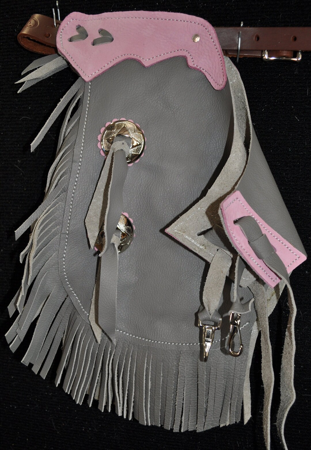 In Stock Now Size 2t/custom Made Pink Leather Kids Chinks/r Bar K - Etsy