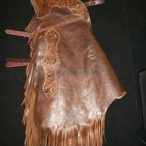 Custom Made Leather Shotgun Chaps/ New/r Bar K | Etsy