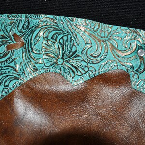 Custom Made Leather Chinks/new Chaps/distressed/ Turquoise/r Bar K - Etsy