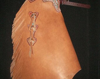 Custom Made Batwing Leather Chaps/new/r Bar K - Etsy