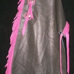 Custom Made Leather Kid's Rodeo Chaps /new/ Pink/r Bar K - Etsy