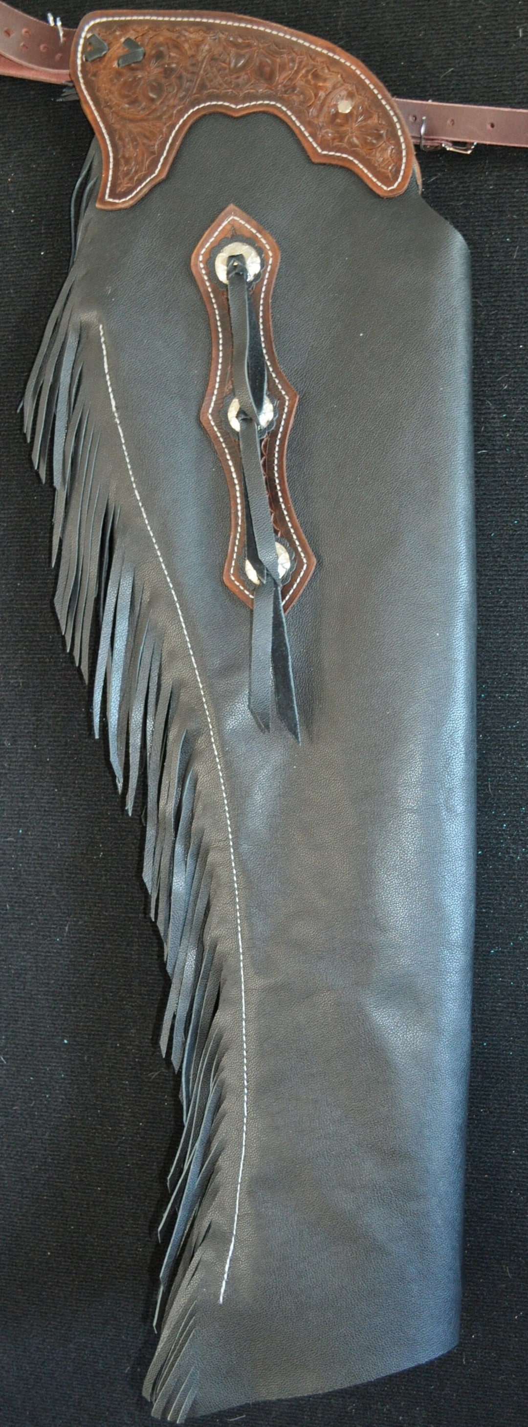 Custom Made Leather Shotgun Chaps/ New/r Bar K - Etsy