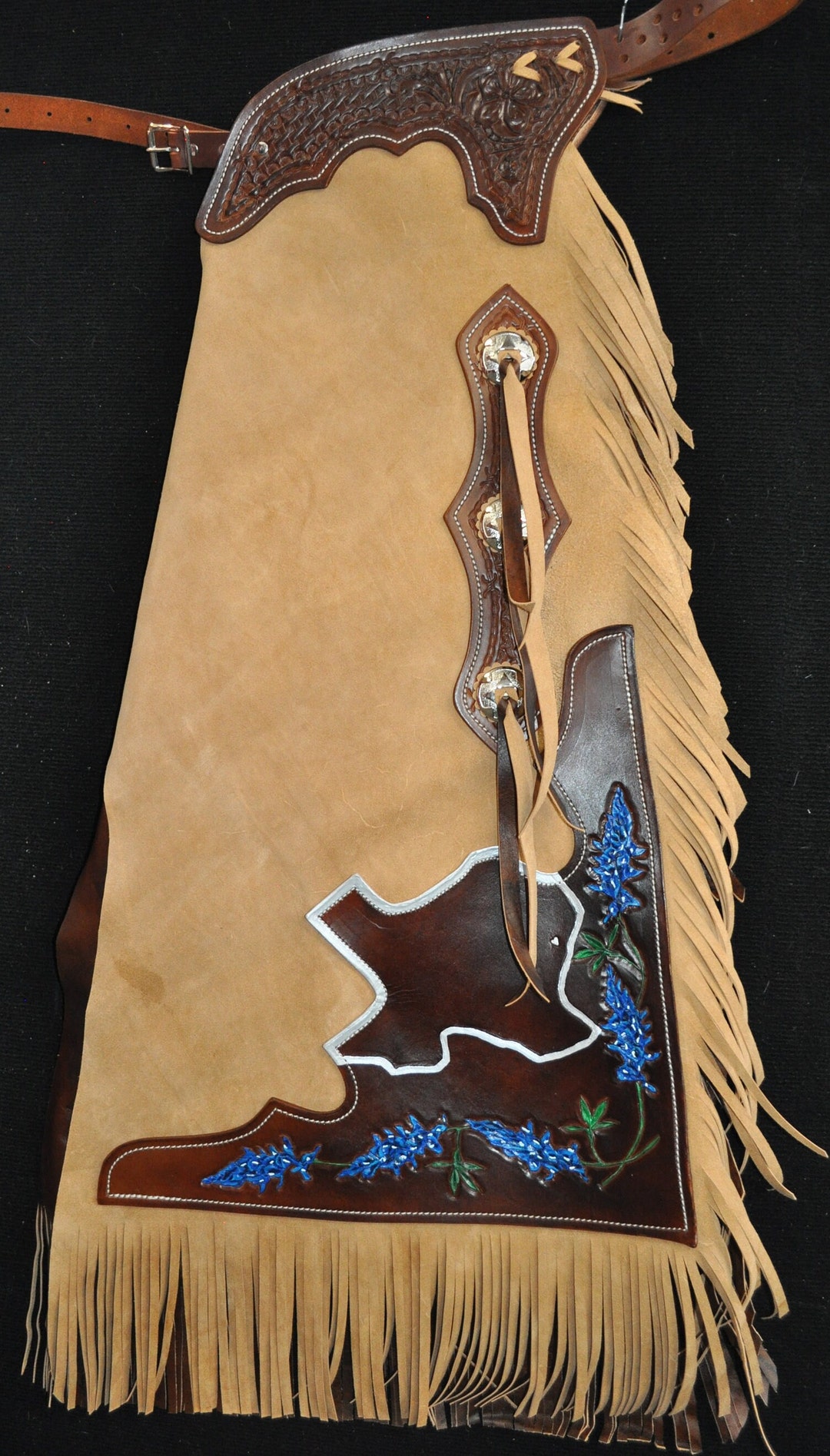 Custom Made Batwing Leather Chaps/ Rough Out Rodeo Chaps/new/r Bar K - Etsy