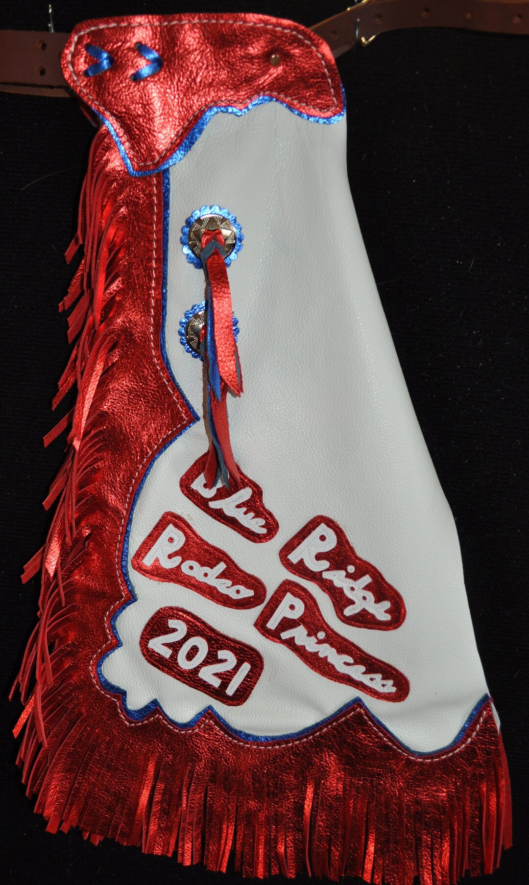 Custom Made Kid's Rodeo Princess Chaps/ New/ Custom Leather/ Patriotic ...