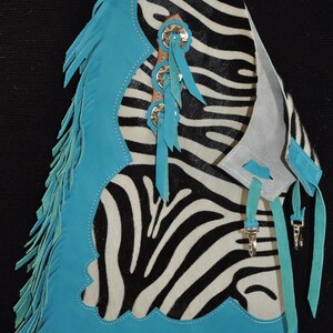 Custom Made Zebra Hide Kids/ Toddler/ Youth Rodeo Chaps/new Leather ...