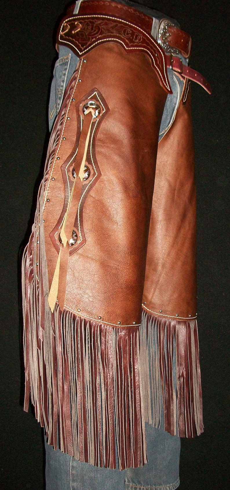 Custom Made Leather Show Chinks/new Chaps/floral - Etsy