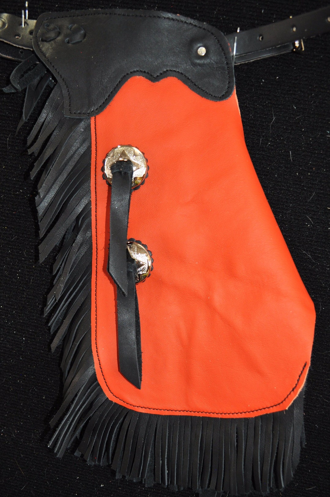 Custom Made Orange Leather Kid's Chinks/toddler's/ Youth/new/r Bar K - Etsy