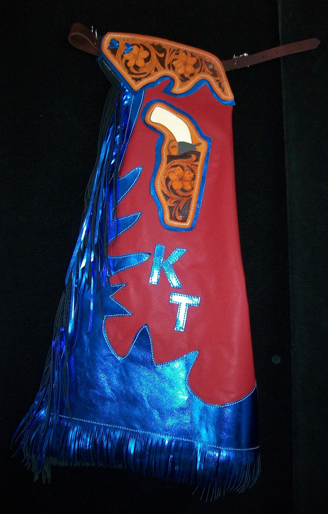 Custom Made Bronc Riders Chaps/ New/ Custom Leather/ Rodeo Chaps/r Bar ...