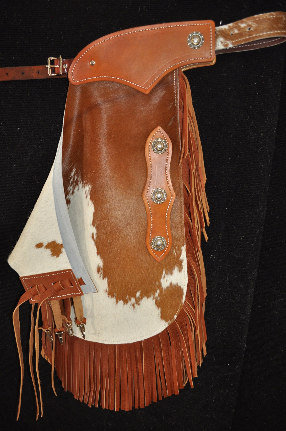 Custom Made Leather Chinks/new Chaps/ Salt and Pepper - Etsy