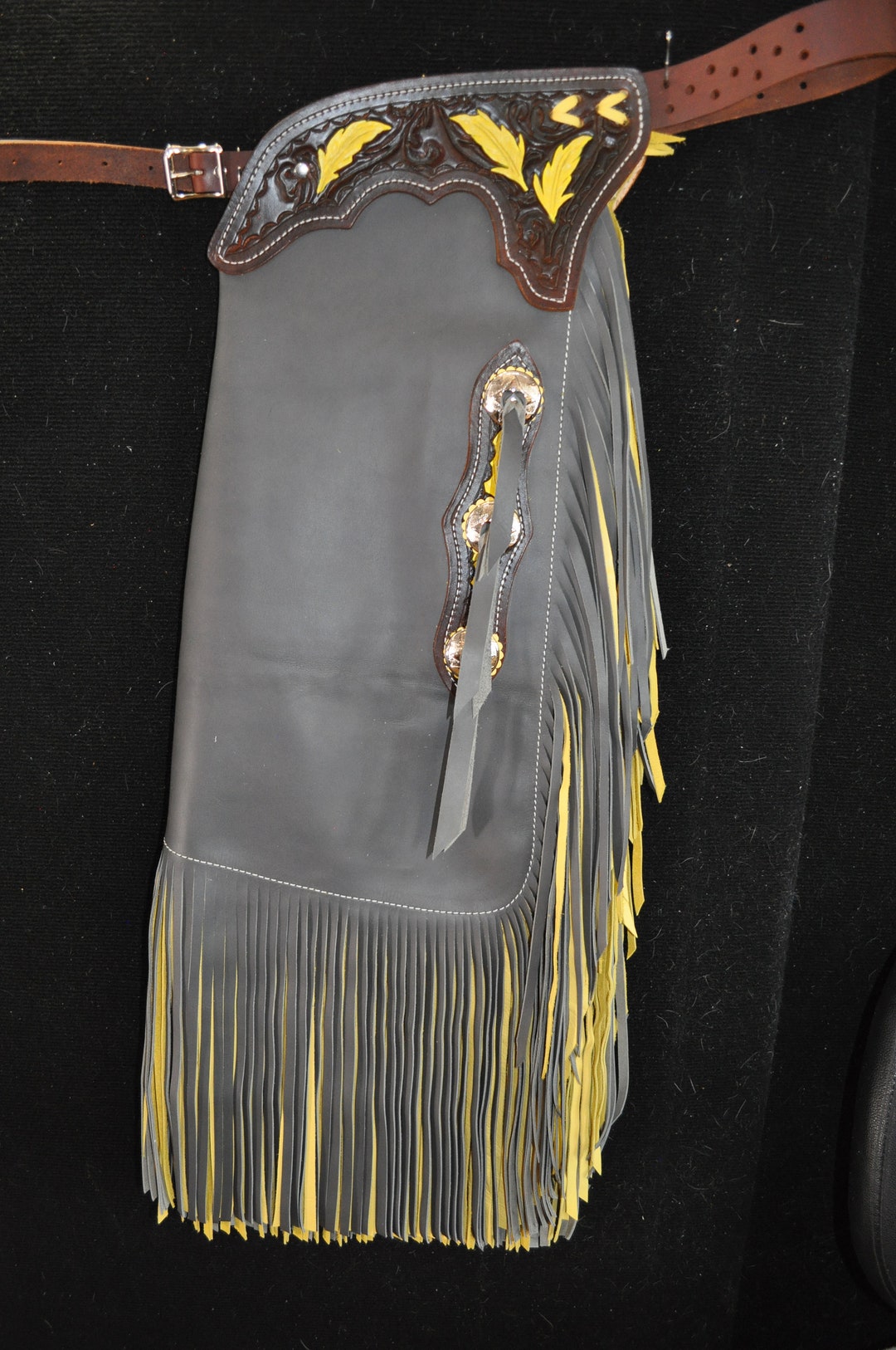 Custom Made Leather Chinks/ Floral/ New Chaps/r Bar K - Etsy