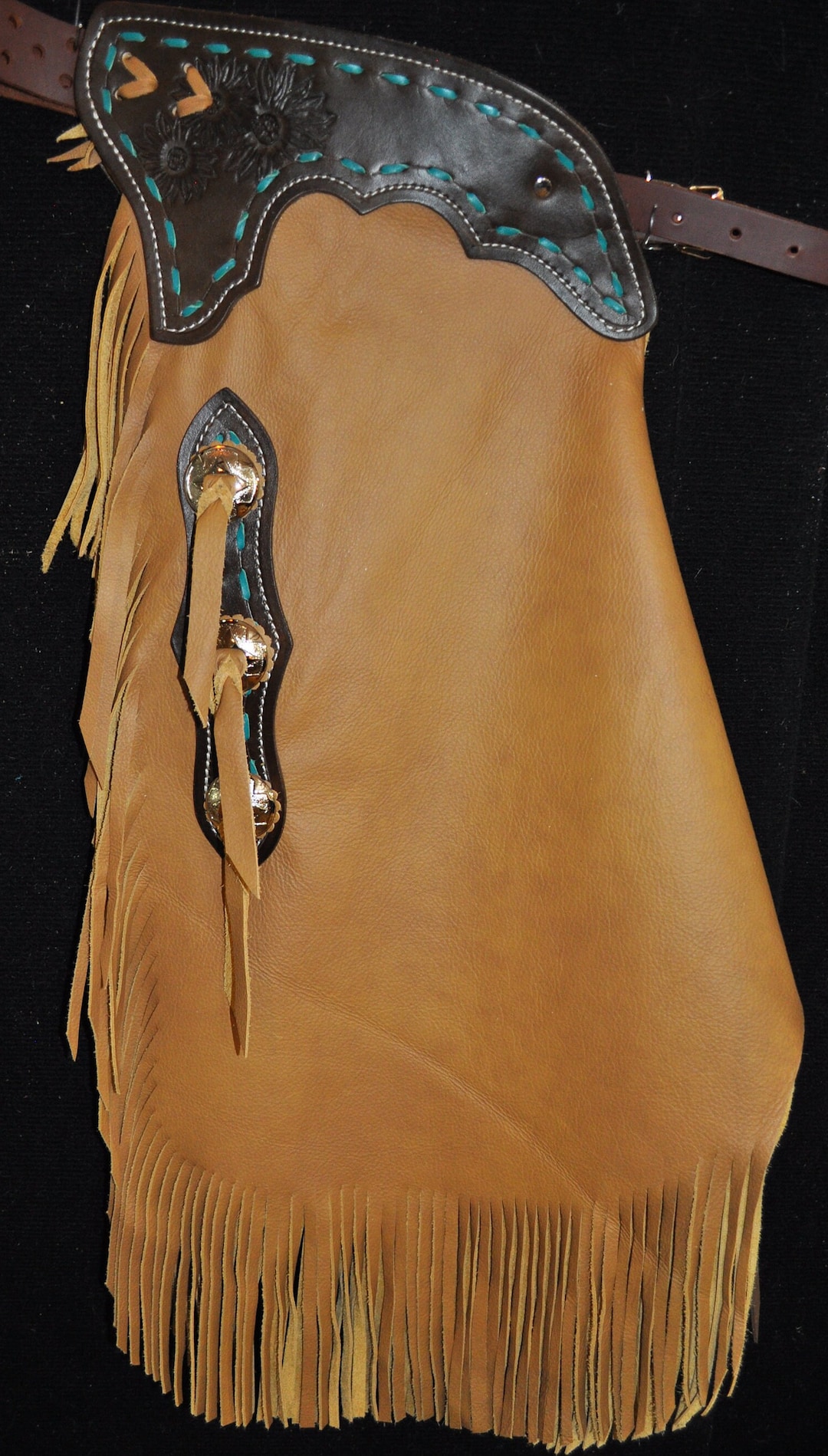Custom Made Leather Chinks/new Chaps/turquoise/r Bar K - Etsy