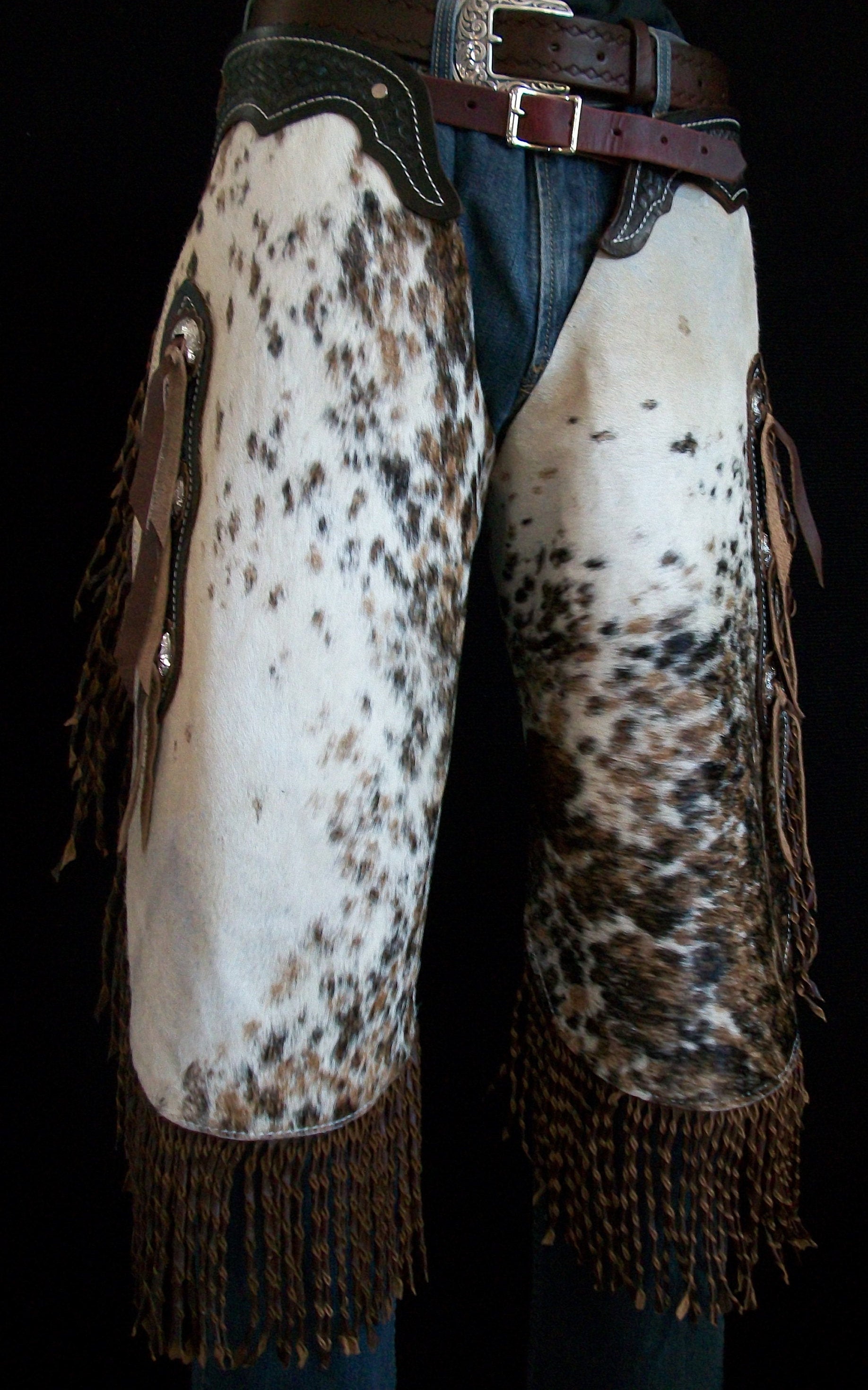 Custom Made Leather Chinks/new Chaps/ Exotic Hair on Hide/r - Etsy
